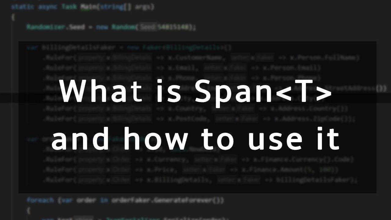 Exploring the Effective Situations to Use Span in .NET Core ... Exploring the Effective Situations to Use Span in .NET Core ...